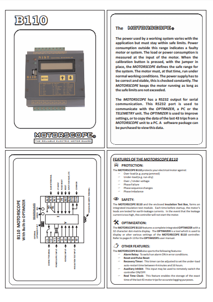 MOTORSCOPE PUMP PROTECTION RELAY – ALF Electrical