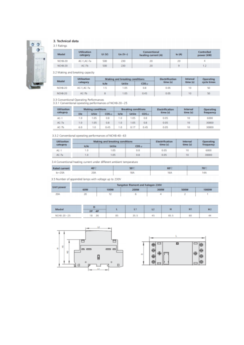 DIN CONTACTORS – ALF Electrical